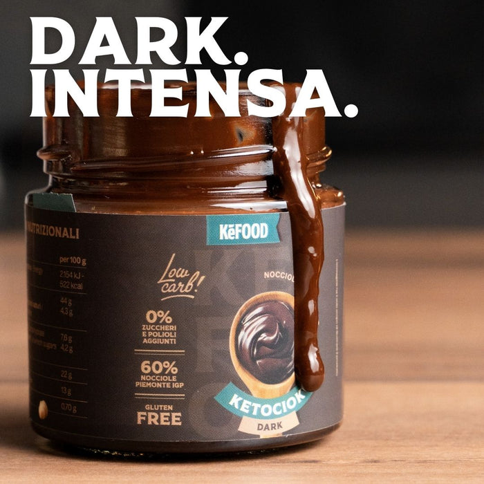 Ketociok Dark 250 g - Crema di Nocciole IGP senza zucchero né maltitolo ...