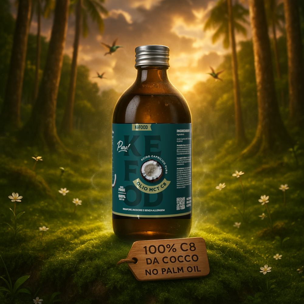 Olio MCT C8 Puro: guida completa a benefici, usi e dosaggio